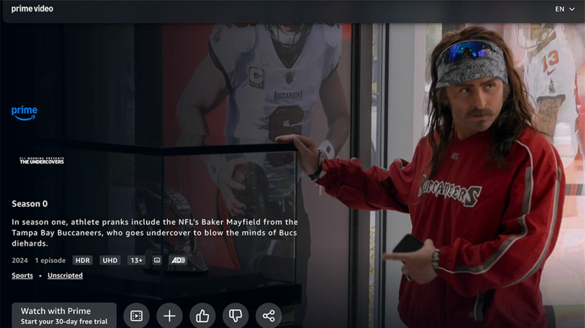 WATCH: Baker Mayfield Goes Undercover As Bucs Fan "Gus Swayze"